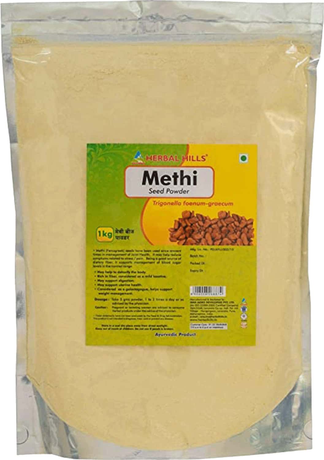 Buy AL-AYURVEDIC LIFE FENUGREEK OR METHI POWDER 1 KG VALUE PACK OF 5 ...