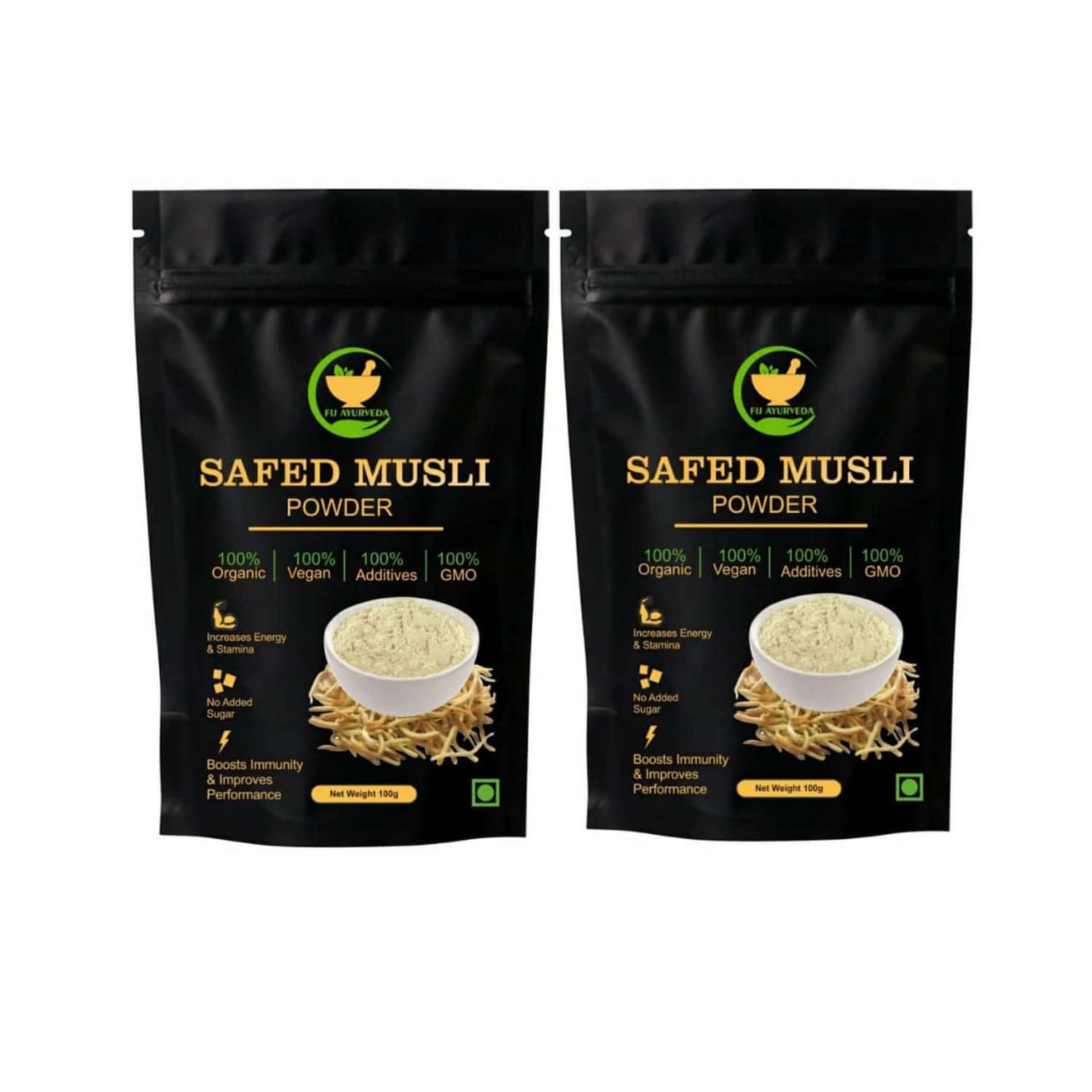 Buy FIJ AYURVEDA PURE SAFED MUSLI POWDER (CHLOROPHYTUM BORIVILIANUM ...