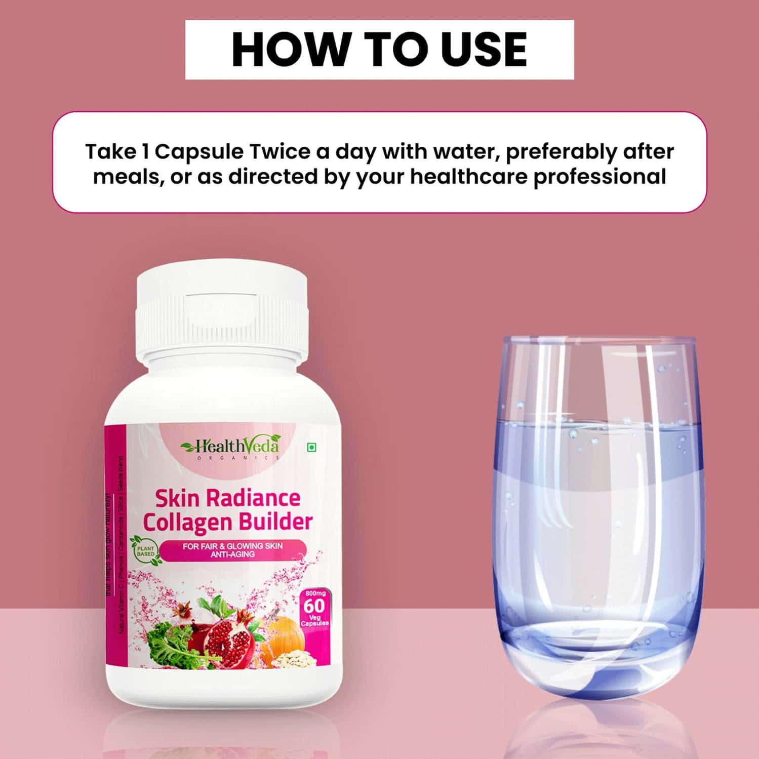 Buy HEALTH VEDA ORGANICS PLANT BASED SKIN RADIANCE COLLAGEN BUILDER ...