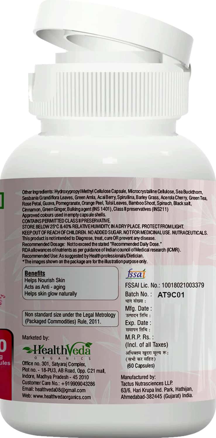 Buy HEALTH VEDA ORGANICS PLANT BASED SKIN RADIANCE COLLAGEN BUILDER ...