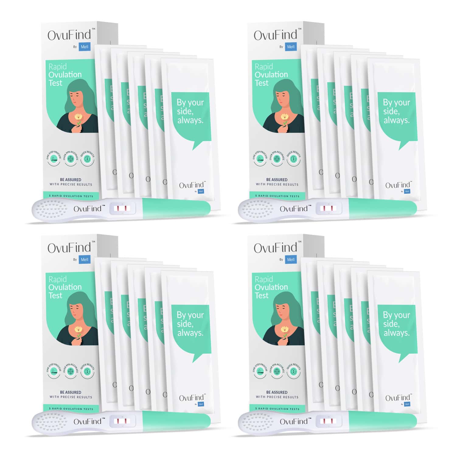 Buy OVUFIND RAPID OVULATION TEST KIT PACK OF 5 | MIDSTREAM ONE STEP ...