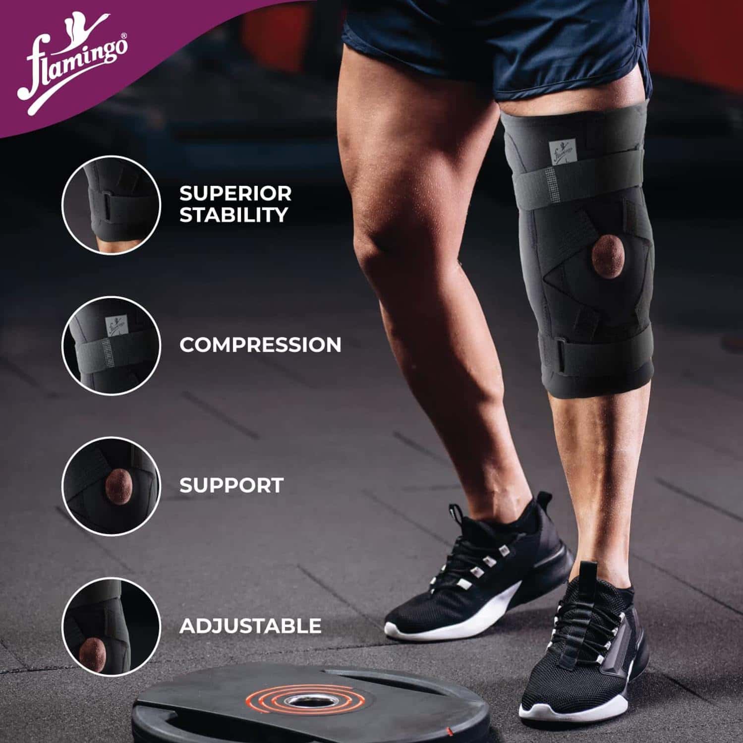 Buy FLAMINGO ELASTIC KNEE SUPPORT SIZE XTRA LARGE Online & Get Upto 60% ...