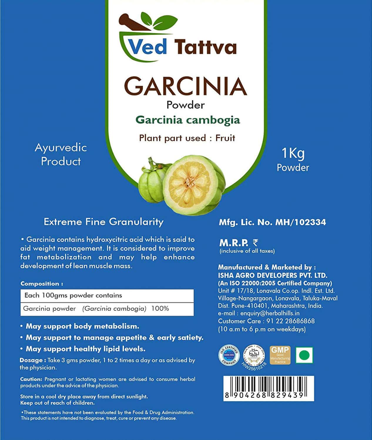 Buy VED TATTVA GARCINIA POWDER - 1 KG (PACK OF 2) Online & Get Upto 60% ...