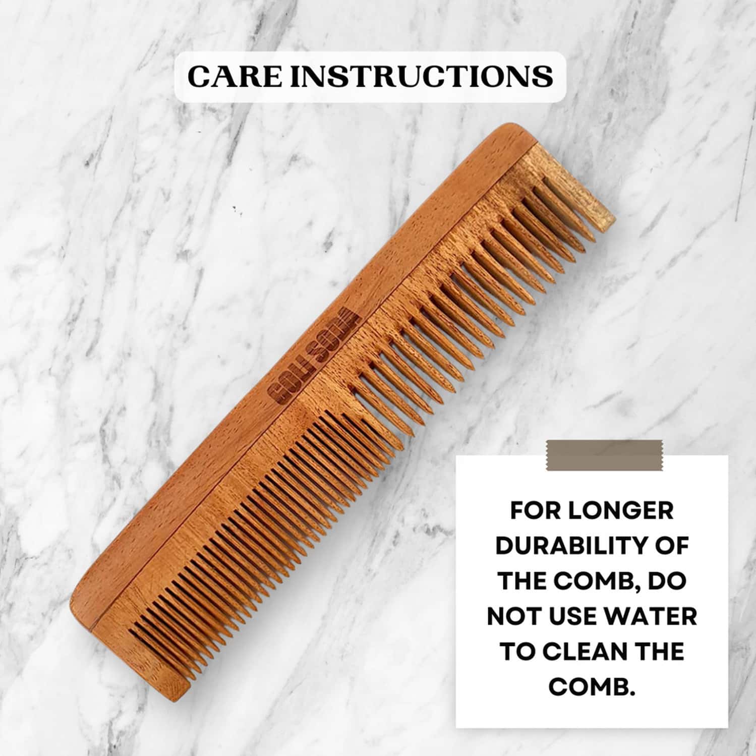 Buy GOLI SODA NEEM WOOD COMB - DOUBLE TOOTH Online & Get Upto 60% OFF ...