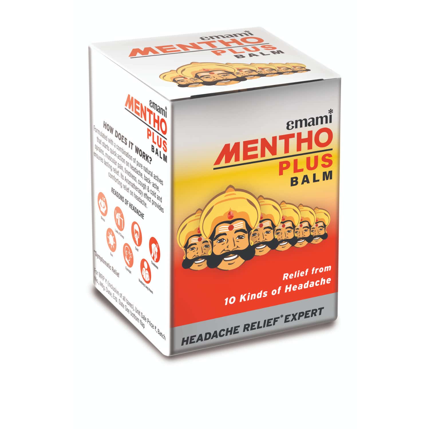 Buy EMAMI MENTHO PLUS HEADACHE RELIEF EXPERT BALM 25 ML Online & Get ...