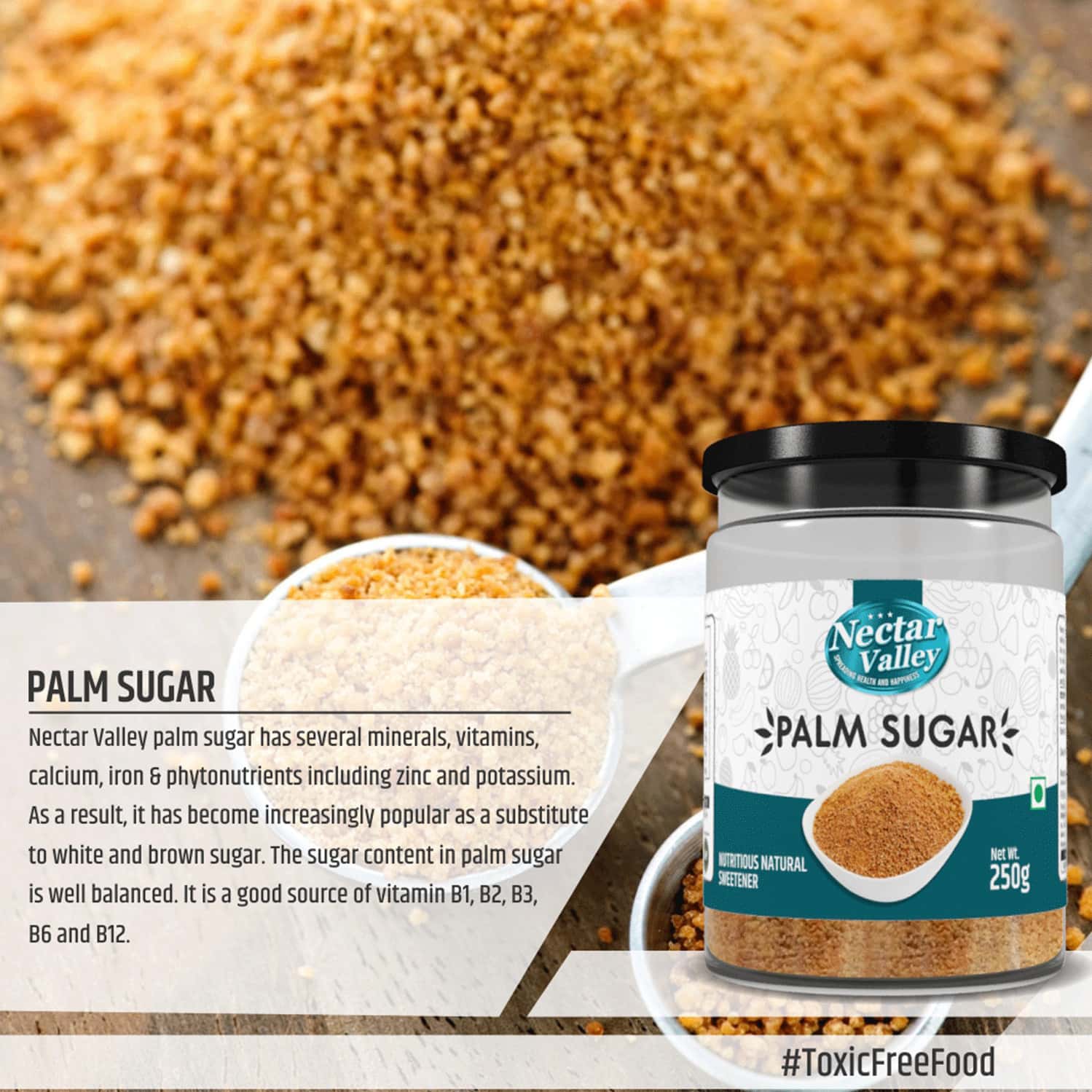 Buy NECTAR VALLEY PALM SUGAR | NATURAL SWEETENER WITH MINERALS & LOW ...