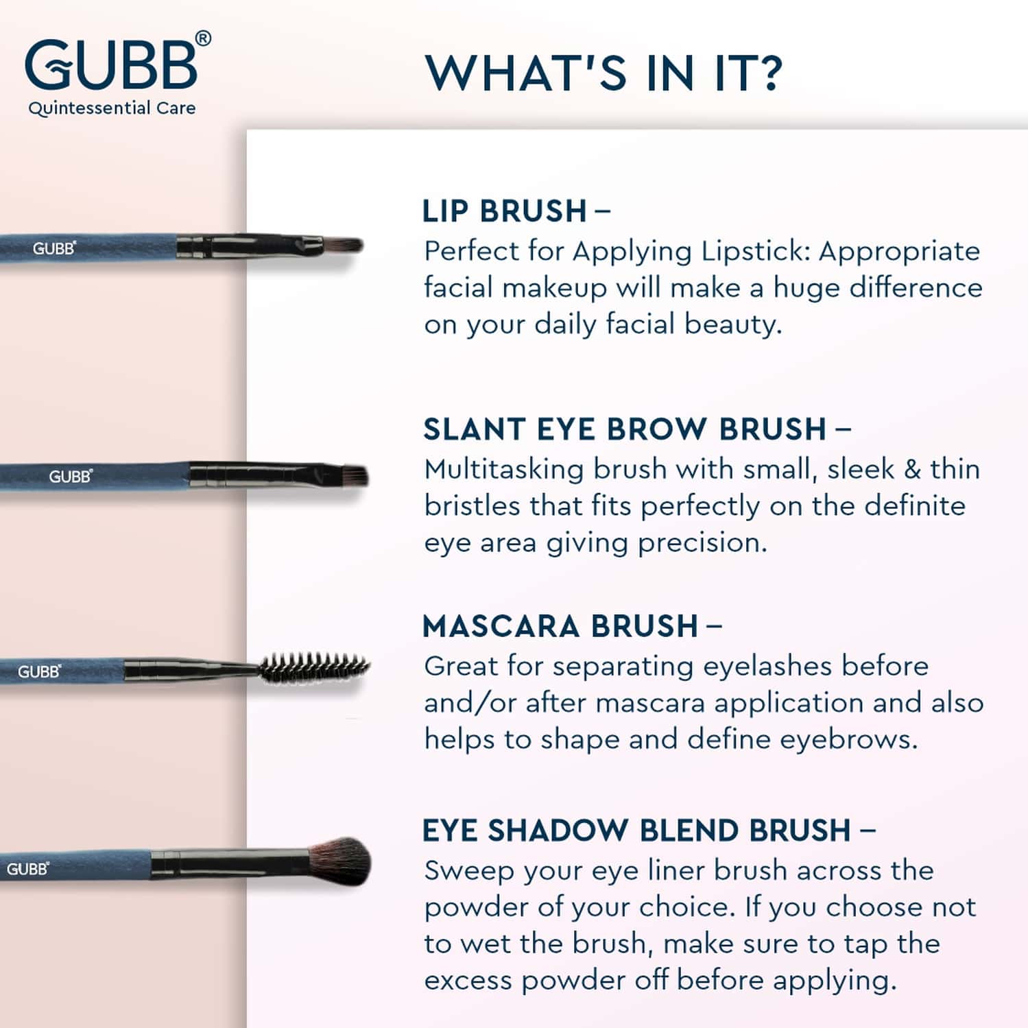 Buy GUBB 8 PROFESSIONAL MAKEUP BRUSHES Online & Get Upto 60% OFF at ...