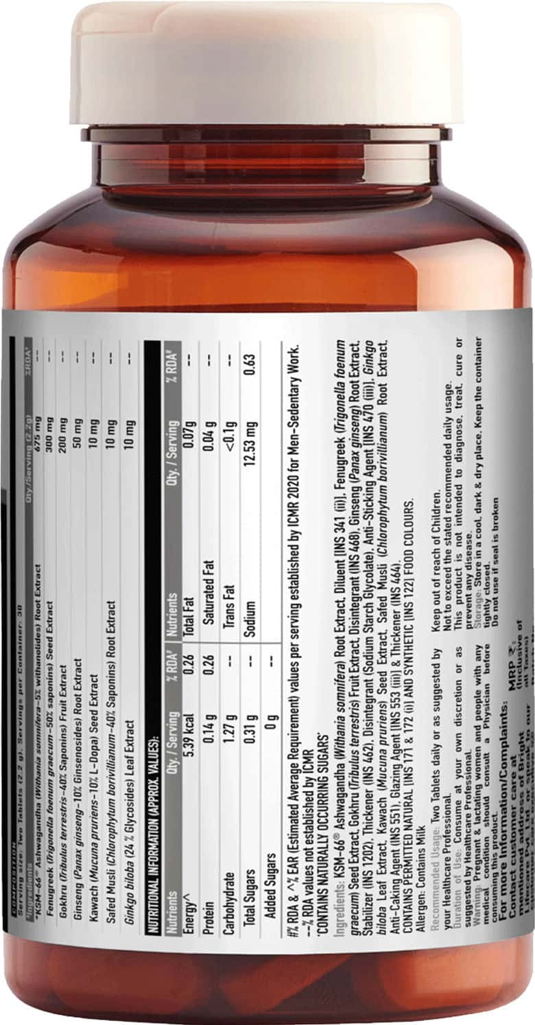 Buy TRUEBASICS T-BOOST TESTOSTERONE BOOSTER SUPPLEMENT FOR MEN (60 ...