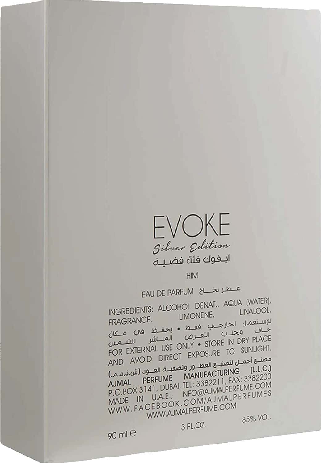 Buy EVOKE SILVER EDITION HIM EDP 90ML WOODY PERFUME FOR MEN - MADE IN ...
