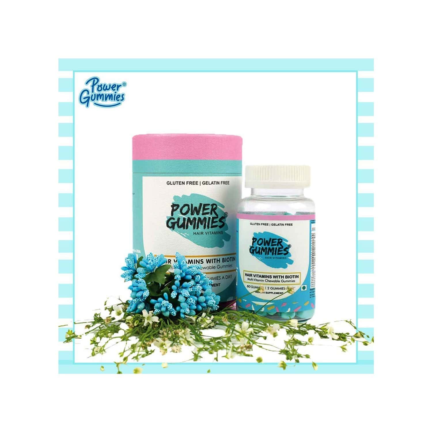 Buy Power Gummies Hair Vitamins With Biotin Multivitamin Gummies (1 ...