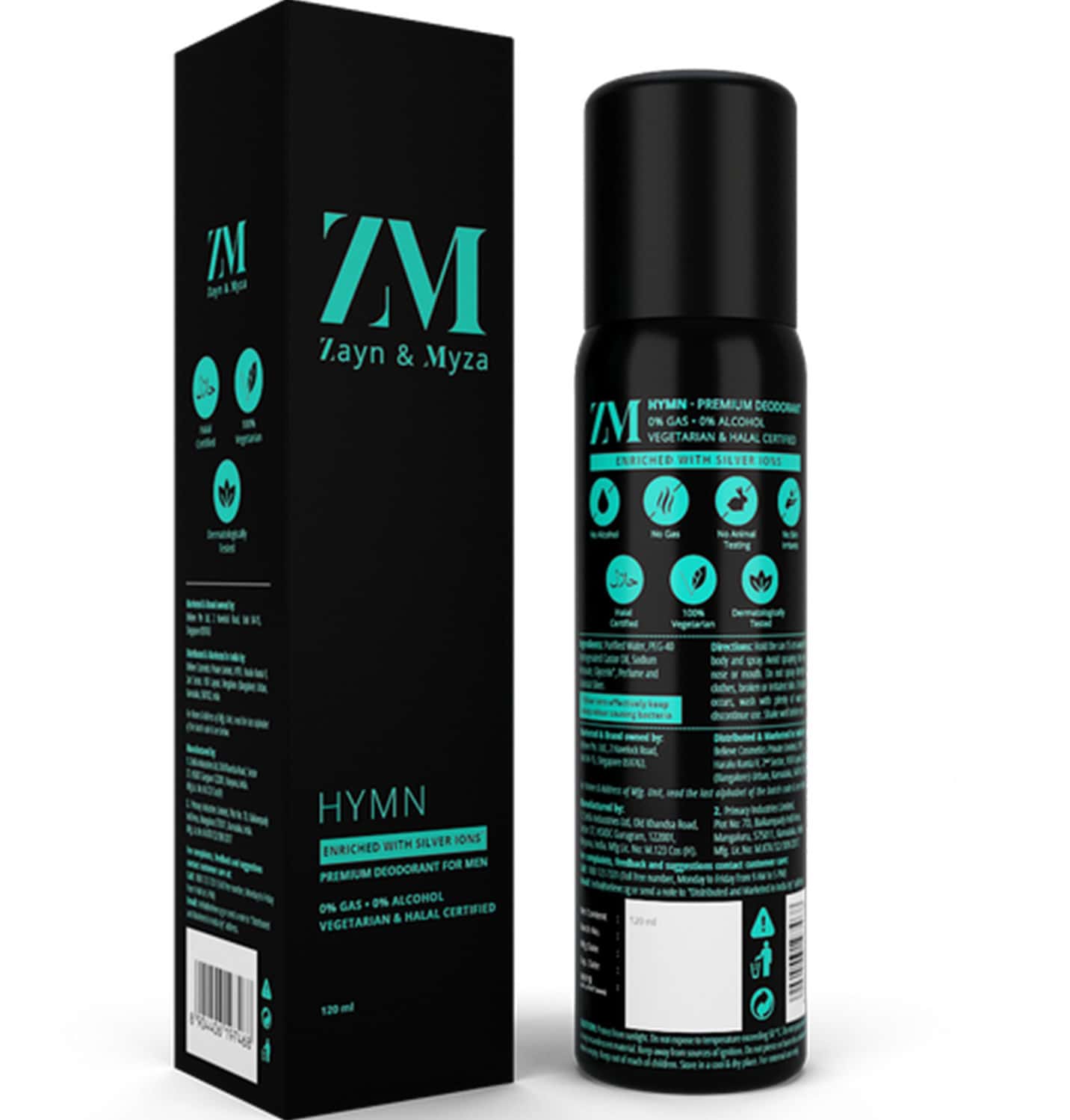 Buy ZM ZAYN & MYZA HYMN NO ALCOHOL BODY SPRAY FOR MEN 120 ML Online ...