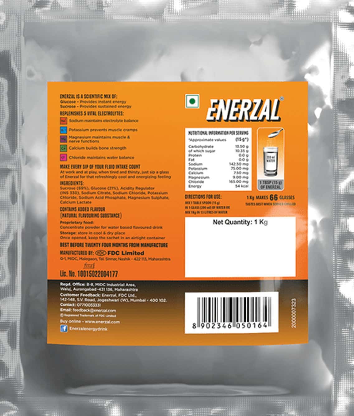 Buy ENERZAL ORANGE FLAVOUR PACKET OF 1000GM POWDER Online & Get Upto 60 ...