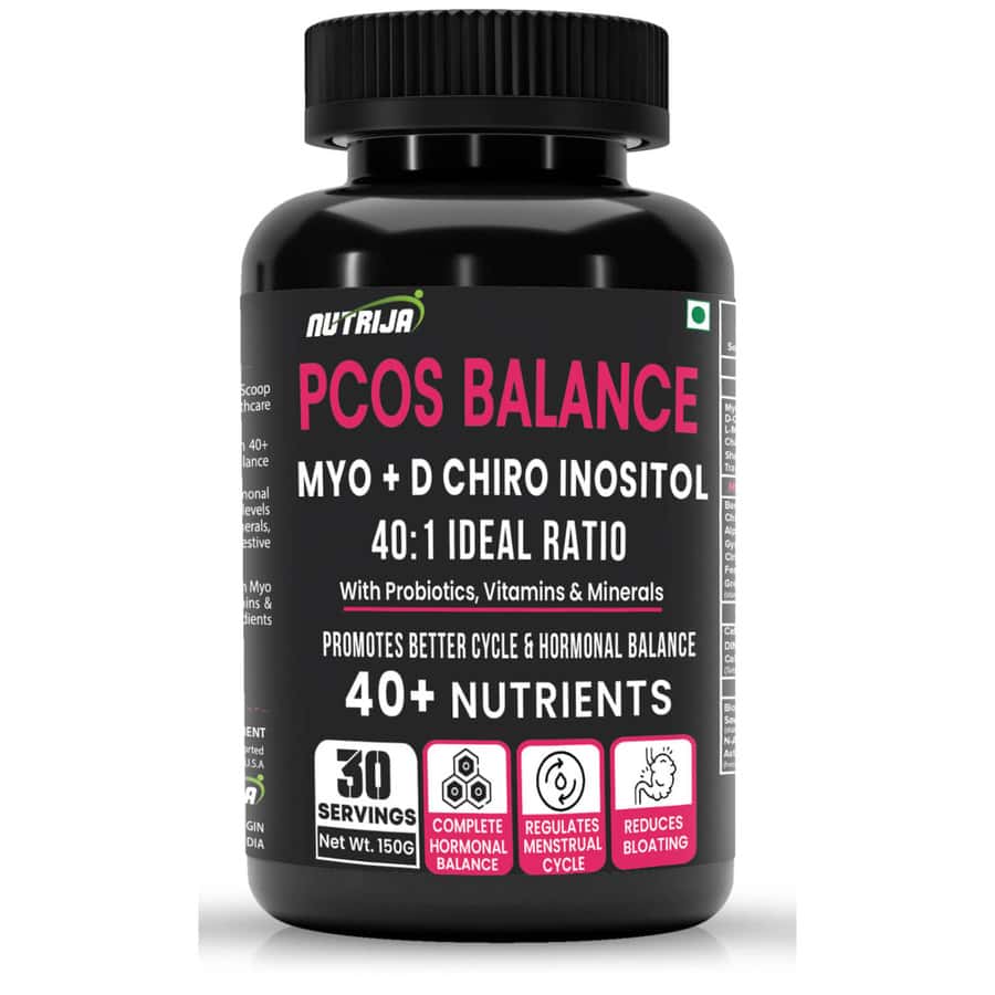 Buy NUTRIJA PCOS BALANCE SUPPLEMENT 40+ INGREDIENTS FORTIFIED WITH PCOS ...