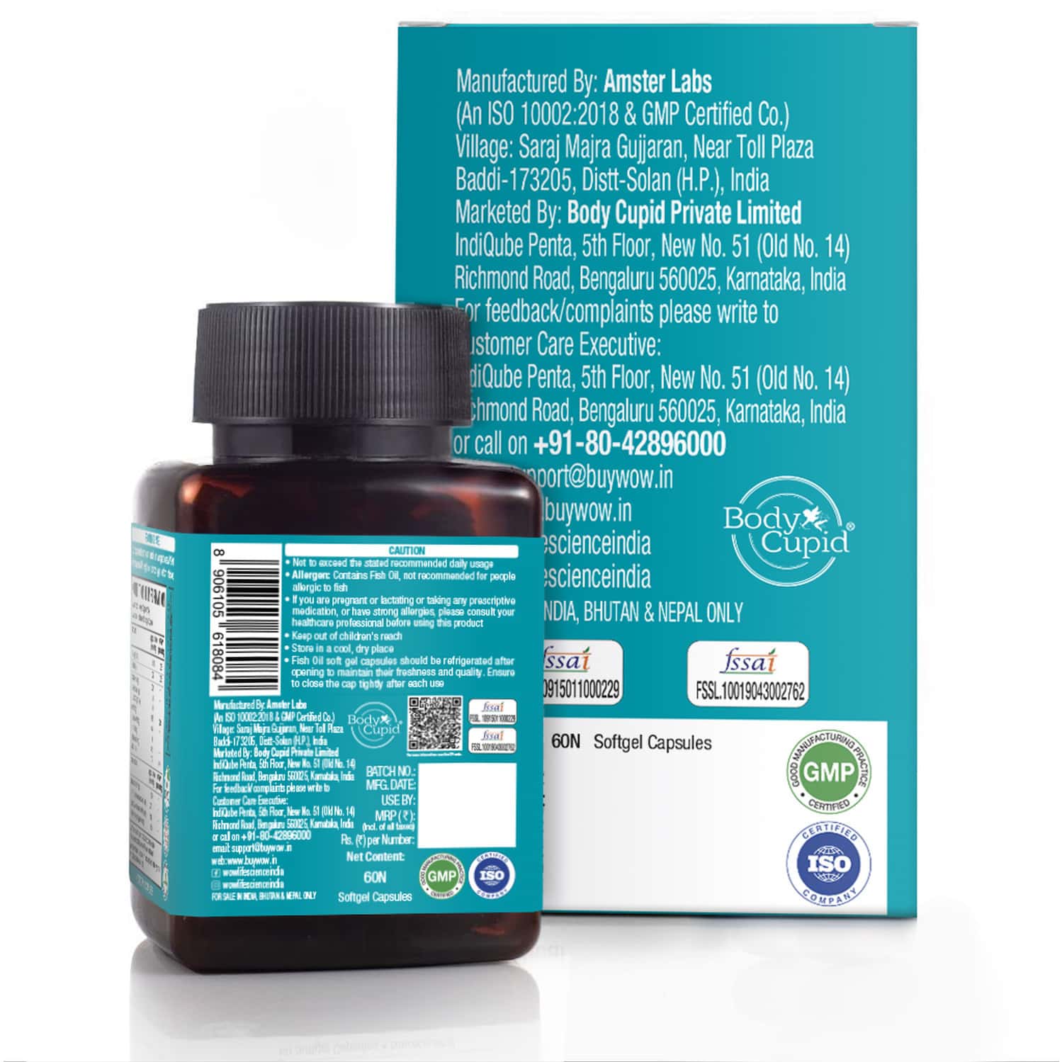 Buy WOW LIFE SCIENCE OMEGA-3 1500MG CAPSULES WITH FISH OIL - EPA 270 ...