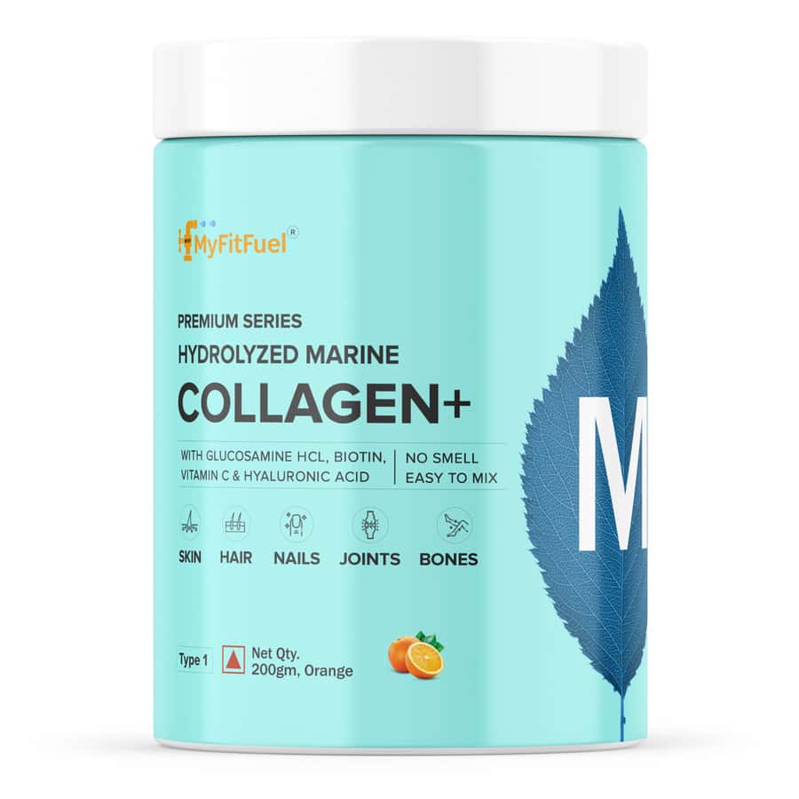 Buy HEALTHKART HK VITALS MARINE COLLAGEN SUPPLEMENT (ORANGE | 200G ...