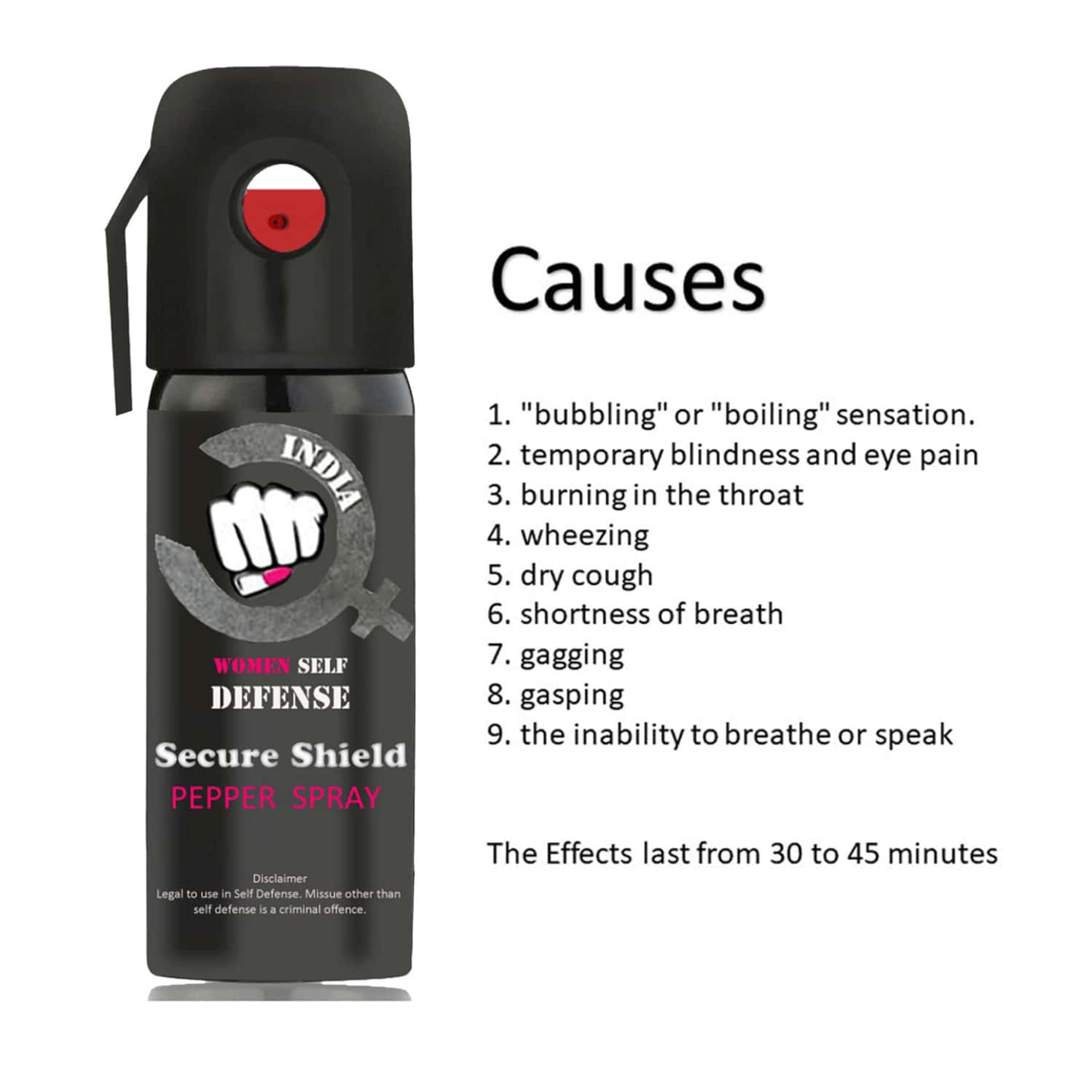 Buy SECURE SHIELD SELF DEFENSE PEPPER SPRAY FOR WOMEN SAFETY/PROTECTION ...
