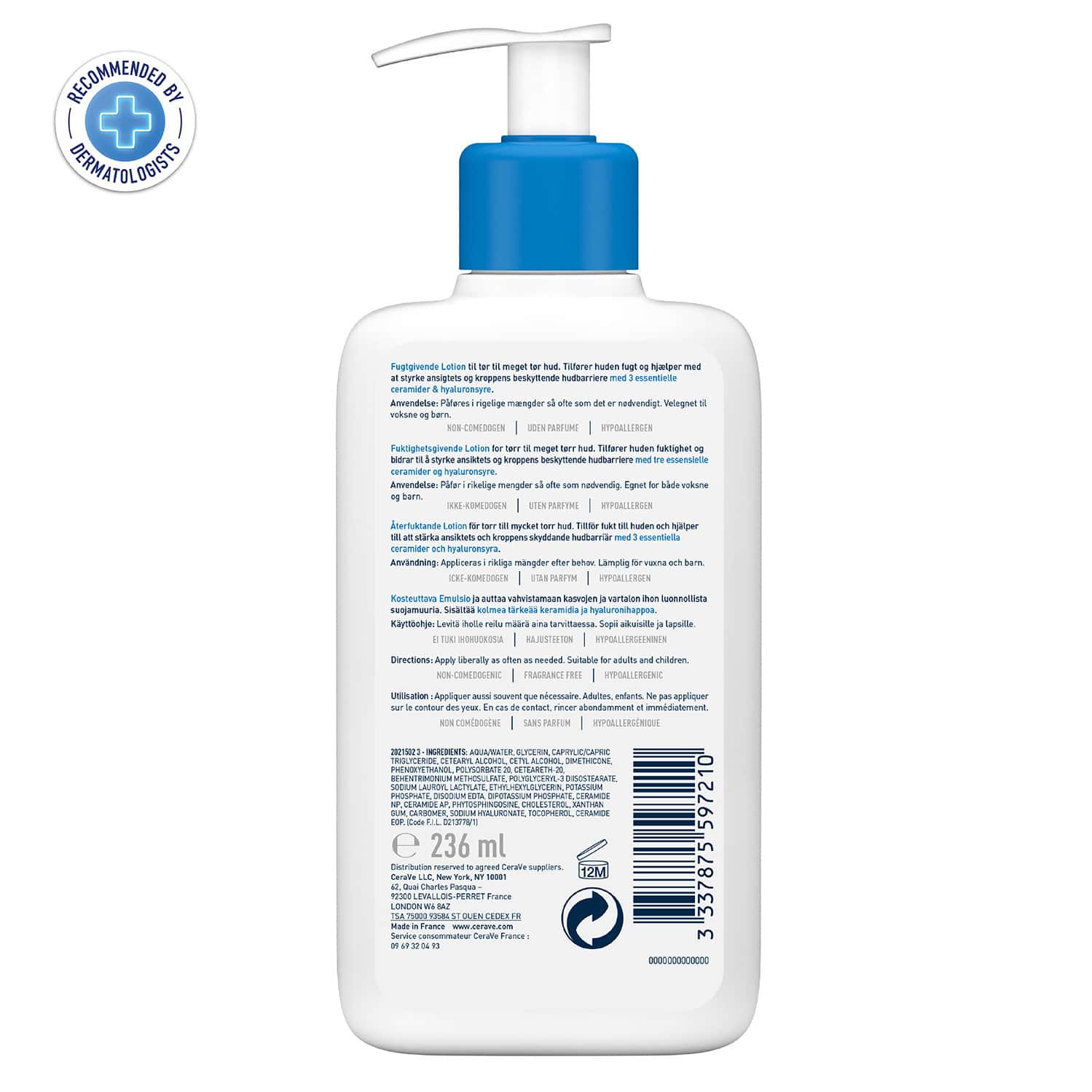 Buy CERAVE MOISTURIZING LOTION FOR DRY TO VERY DRY SKIN - 236ML Online ...