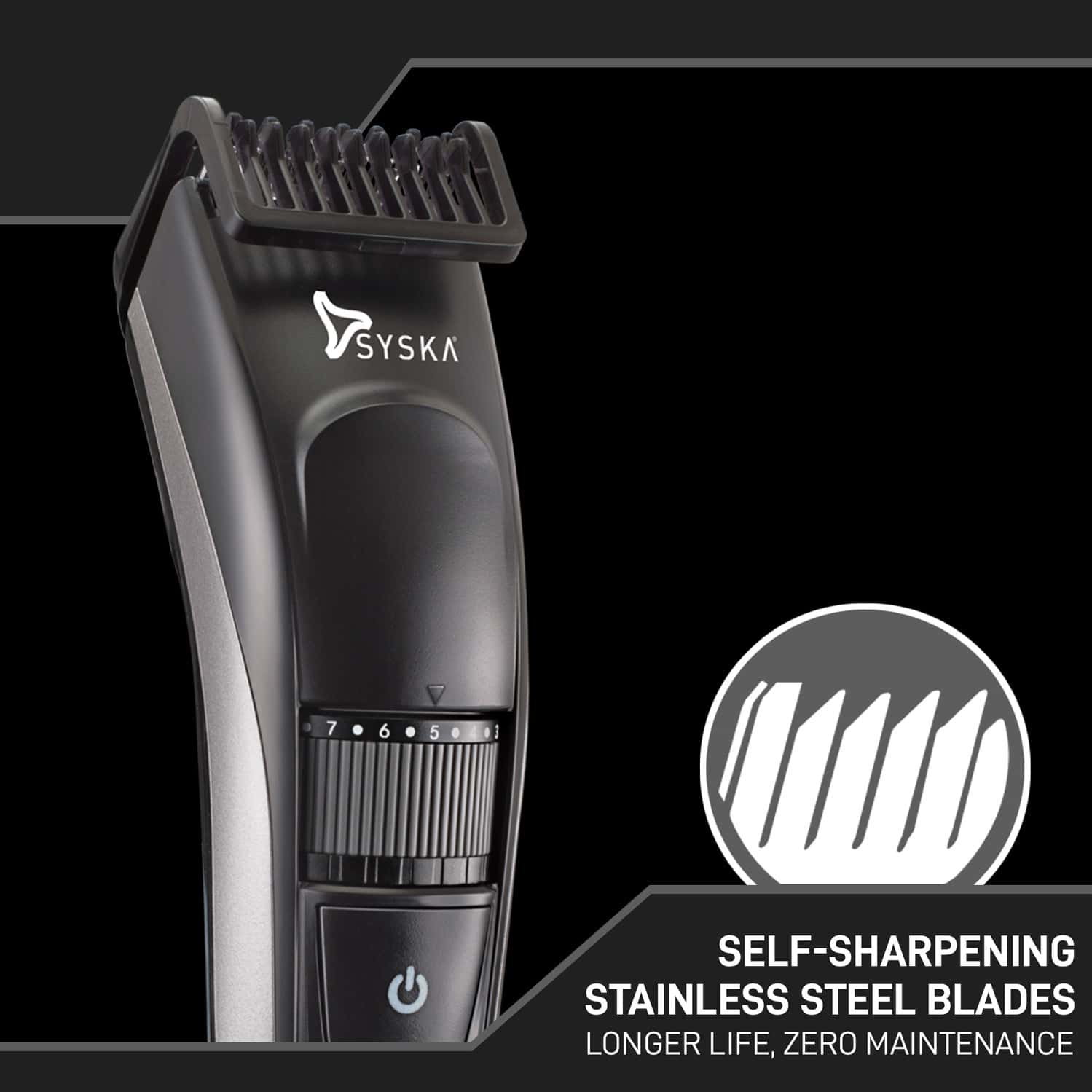 Buy SYSKA ULTRATRIM HT800 RUNTIME: 30 MIN TRIMMER FOR MEN (BLACK GREY ...