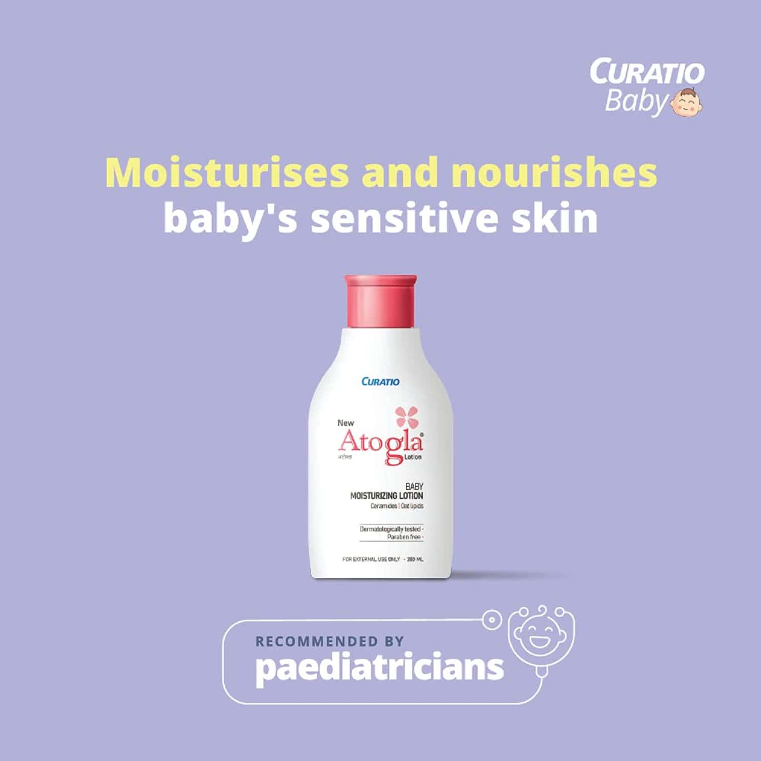 Buy NEW ATOGLA BABY MOISTURIZING LOTION BOTTLE OF 200 ML Online & Get ...