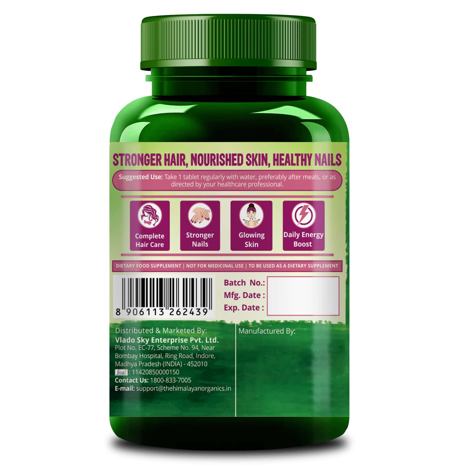 Buy HIMALAYAN ORGANICS BIOTIN 10000MCG SUPPLEMENT | KERATIN, AMINO ...