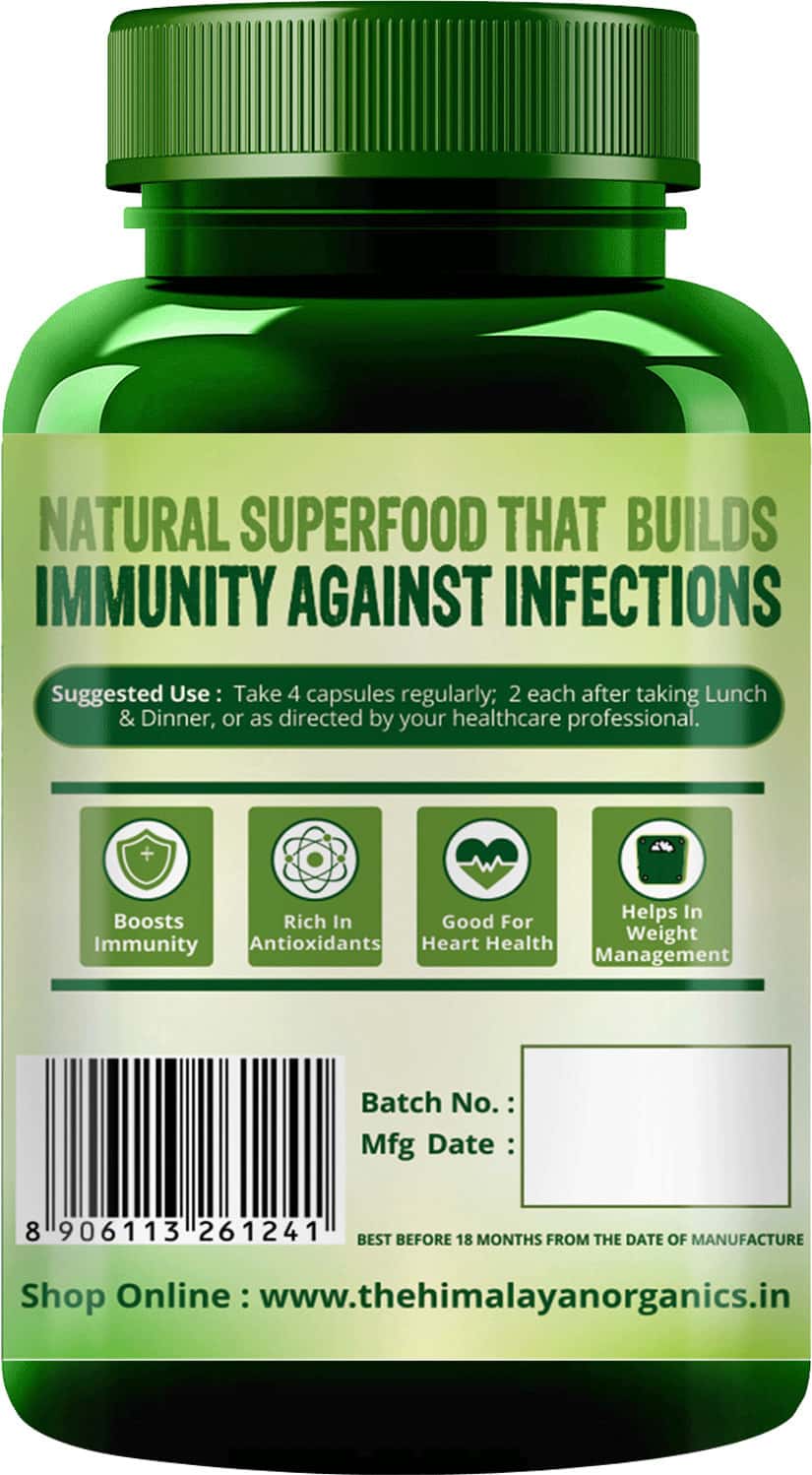 Buy HIMALAYAN ORGANICS SPIRULINA 120 CAPSULES Online & Get Upto 60% OFF ...