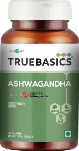 Buy TRUEBASICS ASHWAGANDHA SUPPLEMENT 60 CAPSULES Online & Get Upto 60% ...