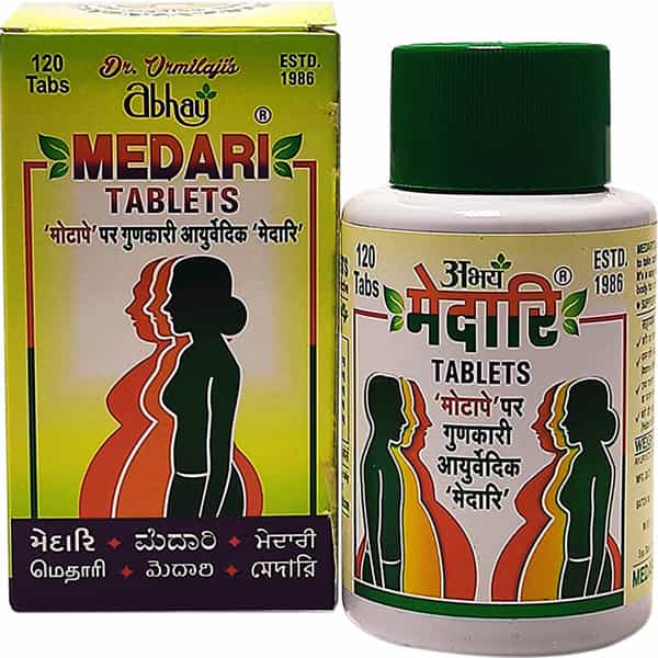 Buy ABHAY MEDARI SLIM FIT TABLETS WEIGHT LOSS SUPPLEMENT & EFFECTIVE ...