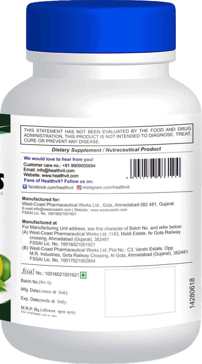 Buy HEALTHVIT CITRUS BIOFLAVONOIDS 1000MG 60 CAPSULES FOR HEALTHY HEART ...