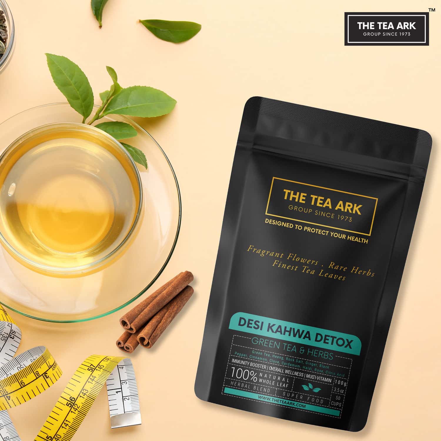 Buy THE TEA ARK DETOX DESI KAHWA GREEN TEA HERBS & ROCK SALT WEIGHT ...