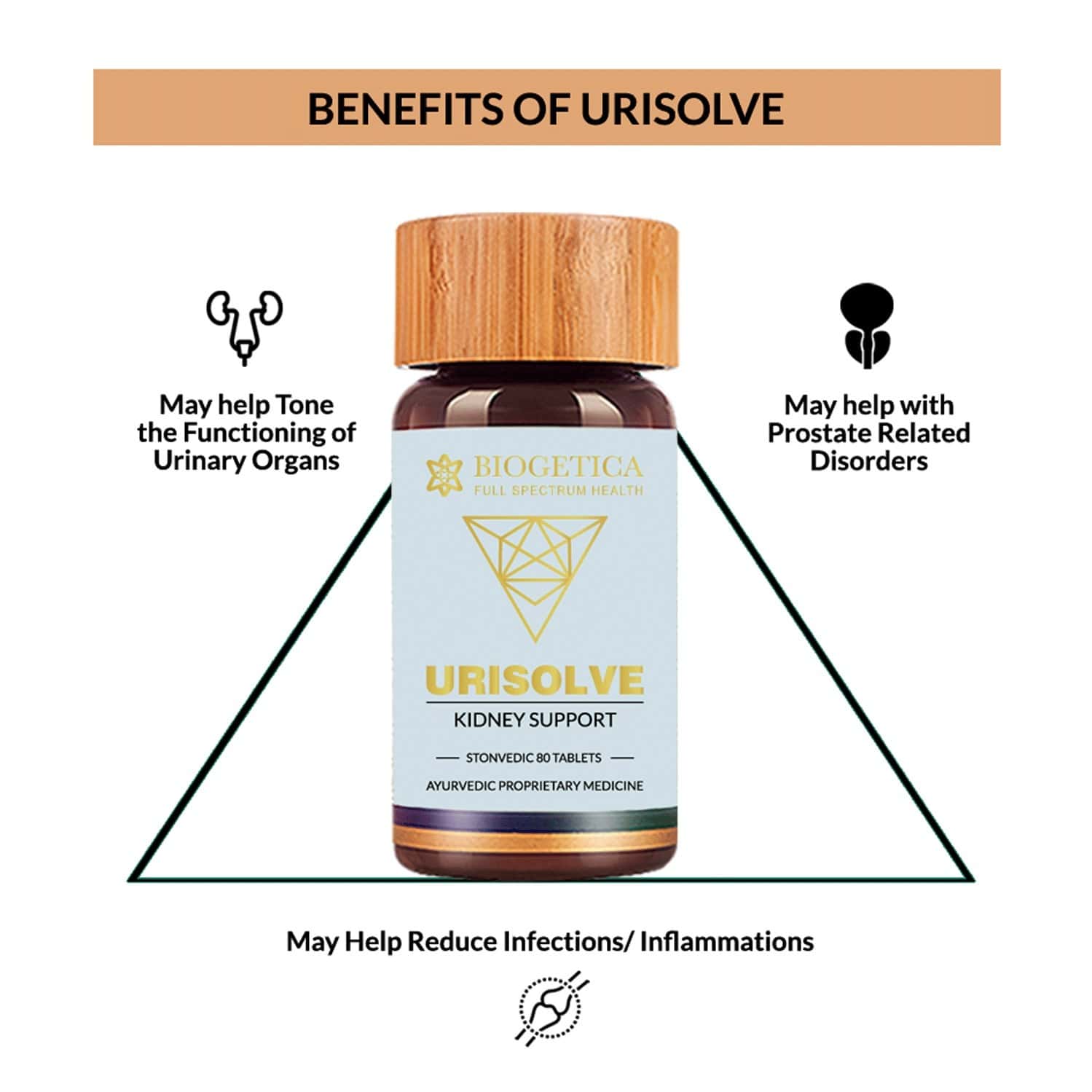 Buy BIOGETICA URISOLVE (KIDNEY CARE, UTRI SUPPORT) 80 TABLETS Online ...