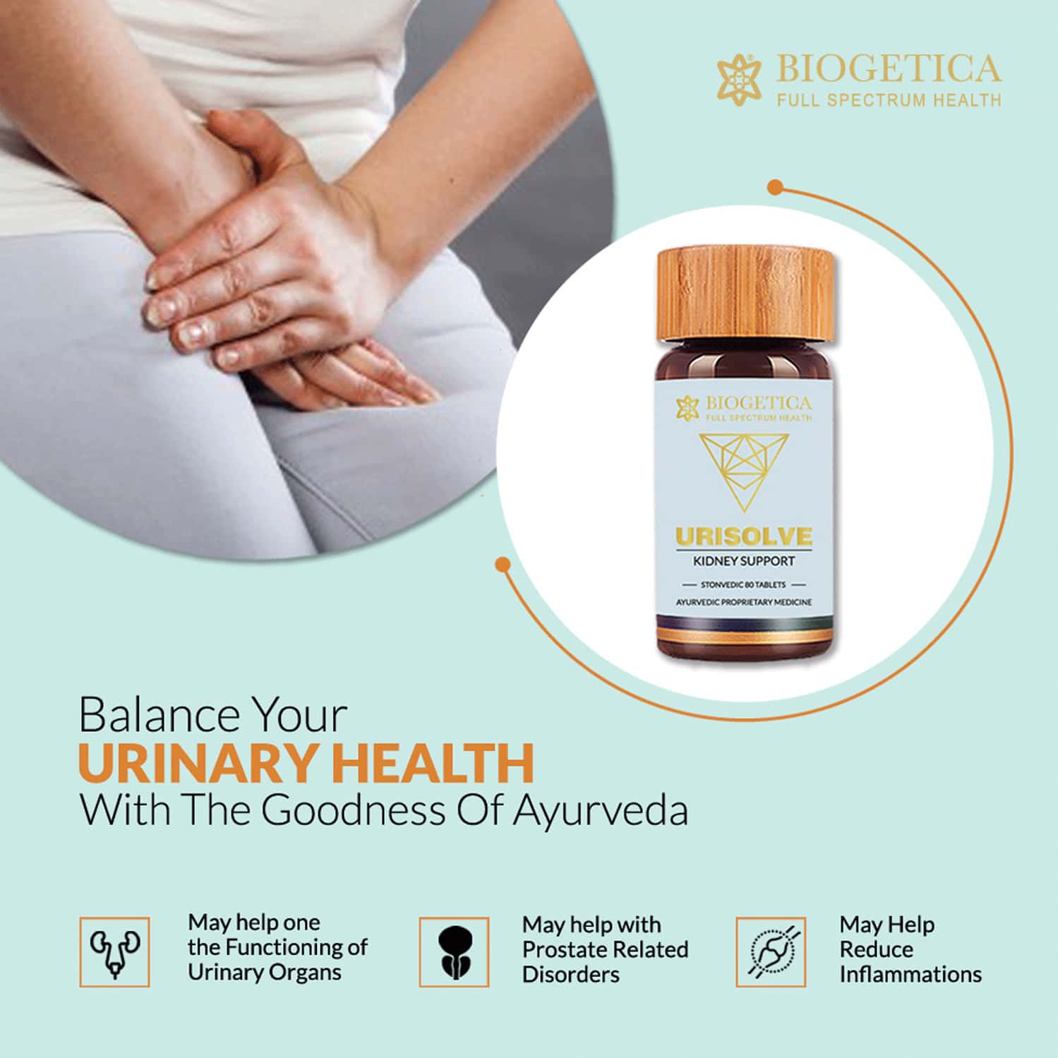 Buy BIOGETICA URISOLVE (KIDNEY CARE UTRI SUPPORT) 80 TABLETS Online ...