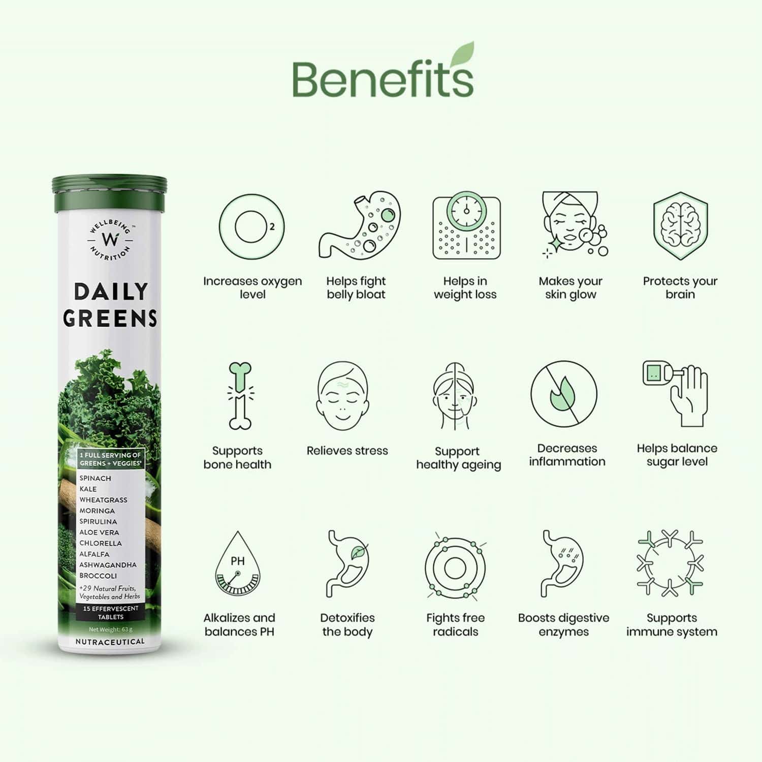 Buy WELLBEING NUTRITION DAILY GREENS, ORGANIC WHOLEFOOD MULTIVITAMIN ...