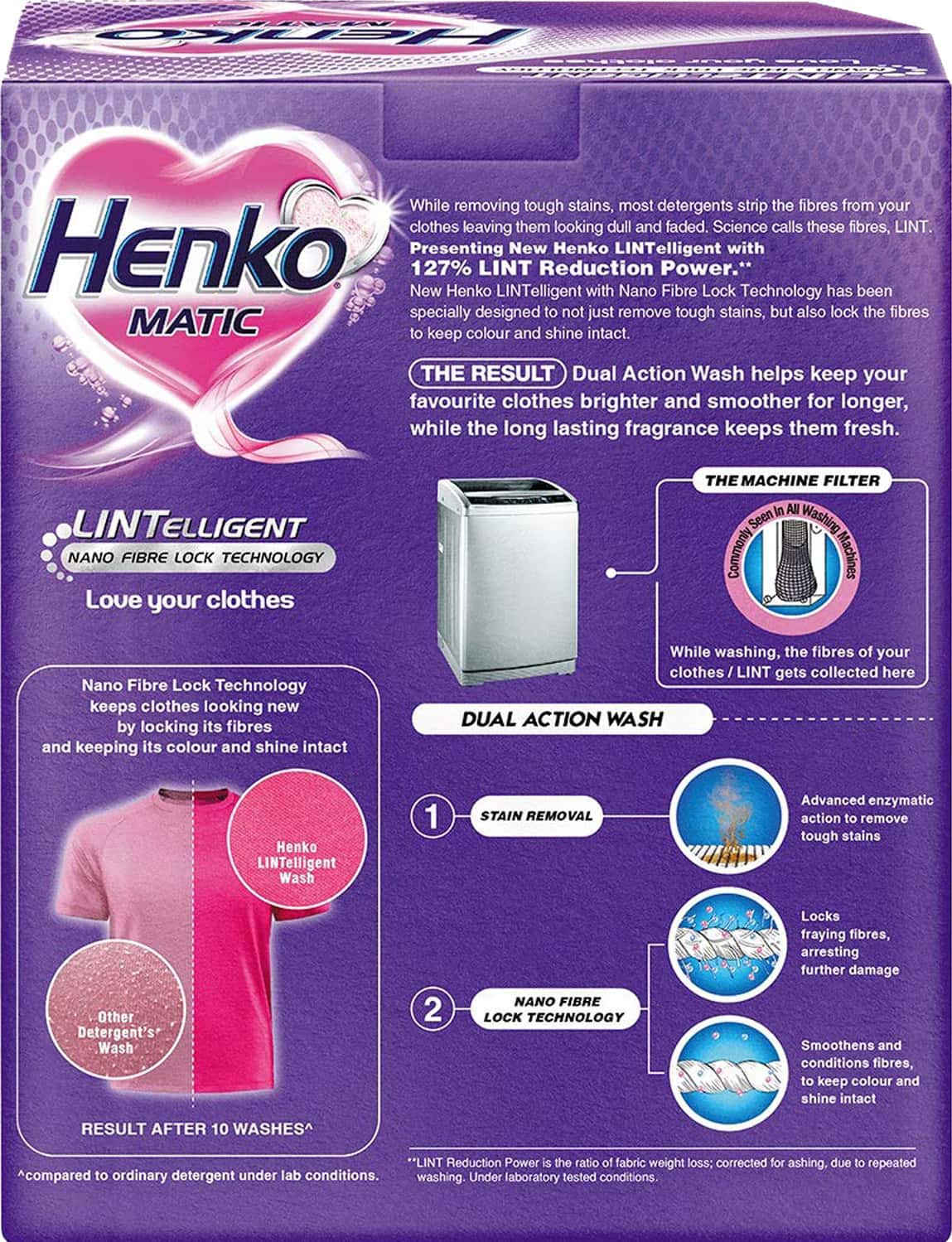 Buy HENKO MATIC TOP LOAD DETERGENT - 1 KG WITH FREE DETERGENT - 500 G ...