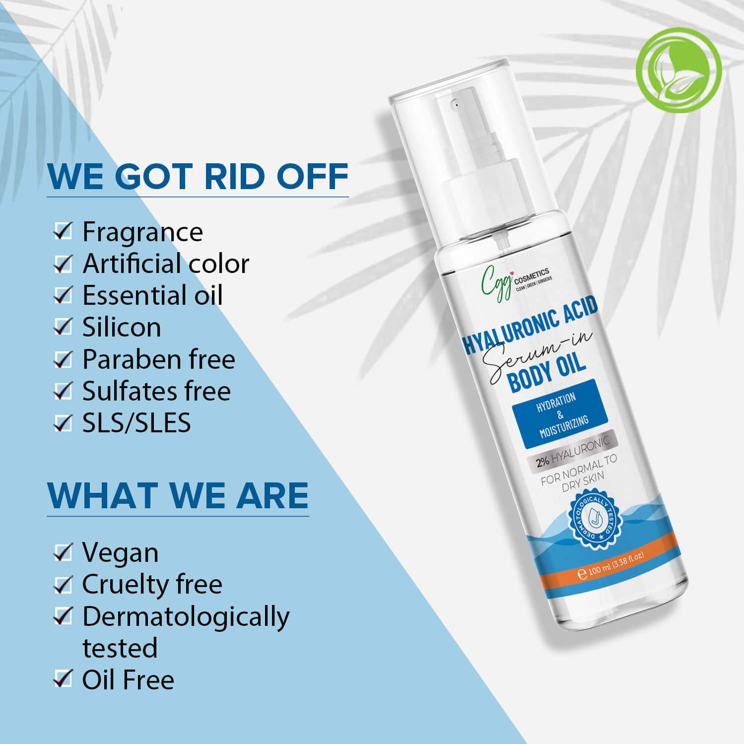 Buy CGG COSMETICS HYLURONIC SERUM-IN-BODY OIL | 2% HAYLURONIC & VITAMIN ...