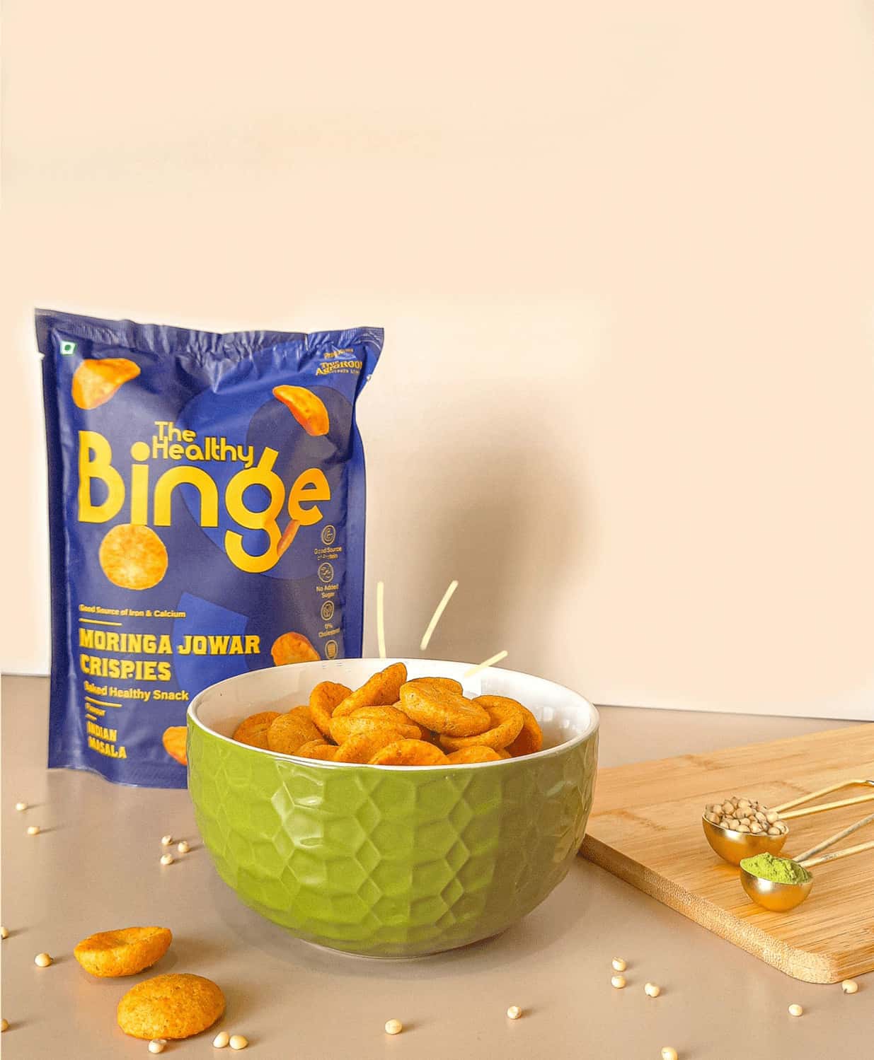 Buy THE HEALTHY BINGE | BAKED CHIPS |MORINGA JOWAR SNACKS INDIAN MASALA ...