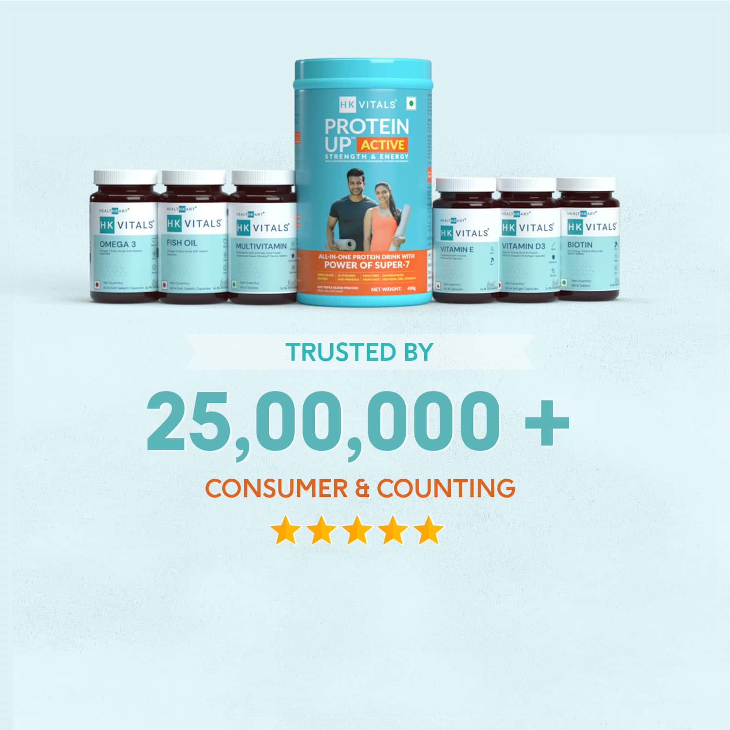 Buy HEALTHKART HK VITALS PROTEINUP ACTIVE, ALL IN ONE TRIPLE BLEND PROTEIN (CHOCOLATE, 400 G / 0 ...