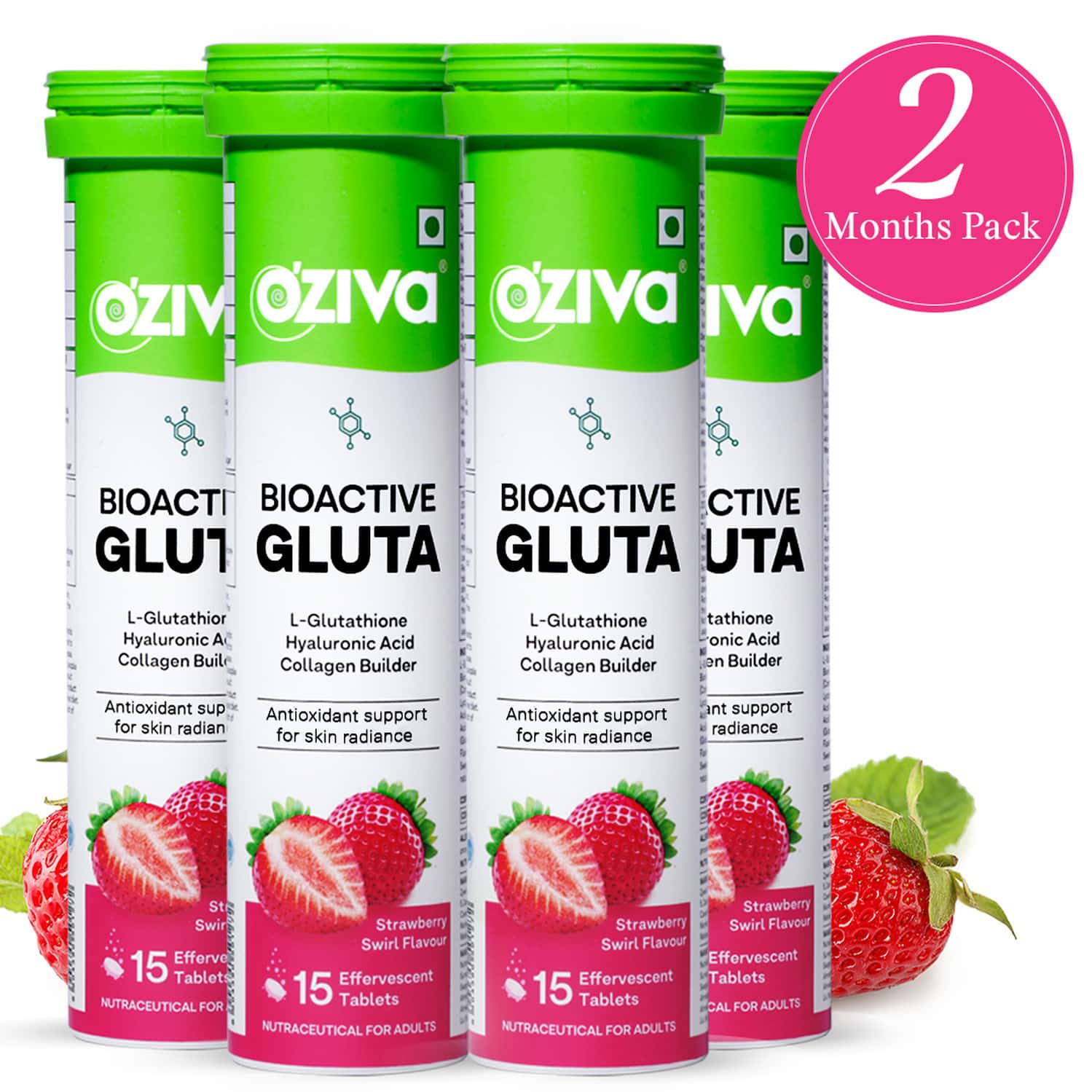 Buy OZIVA BIOACTIVE GLUTA WITH L-GLUTATHIONE TO REDUCE PIGMENTATION, 30 ...