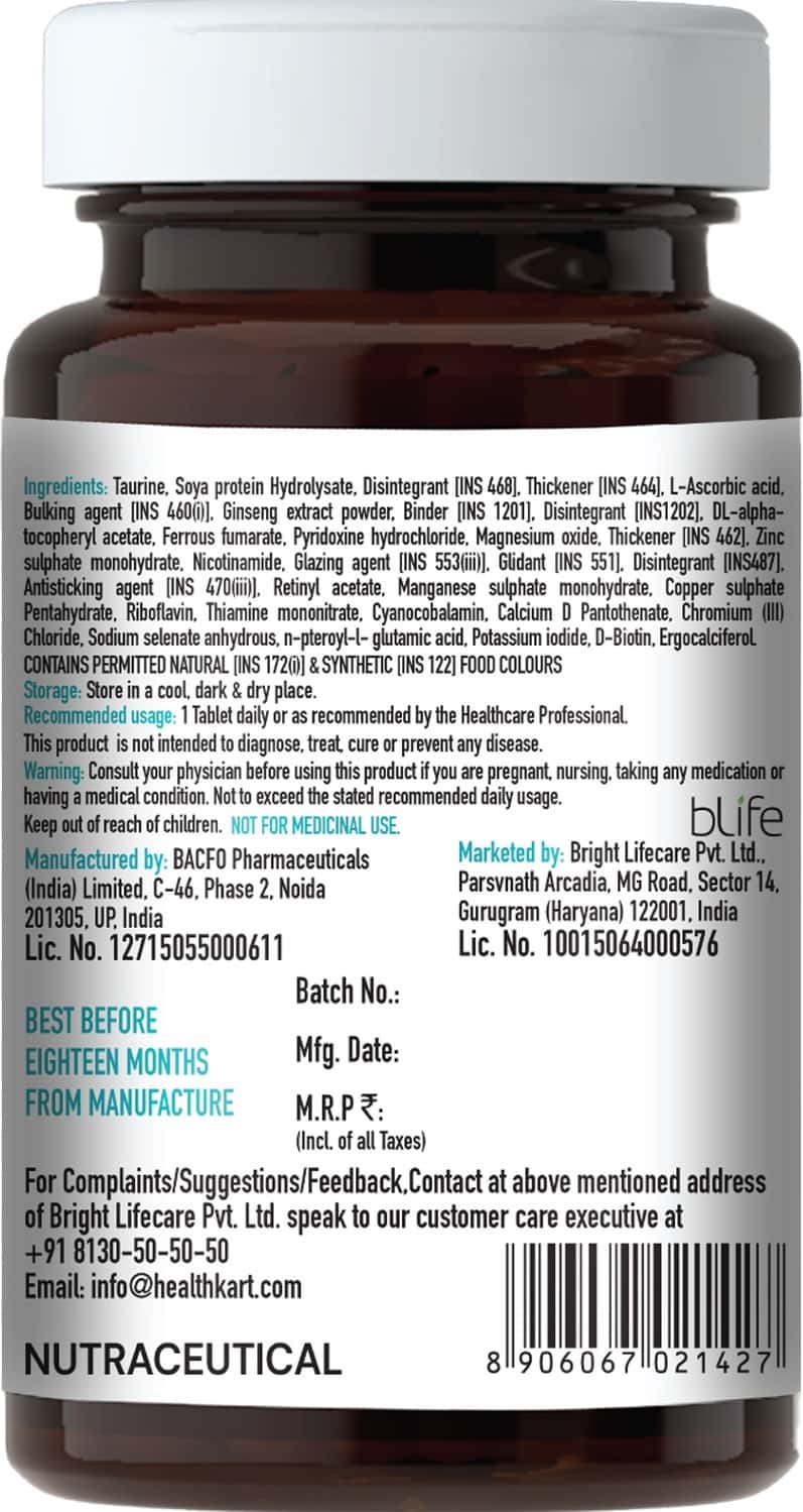 Buy HEALTHKART MULTIVITAMIN - 60 VEGETARIAN TABLETS Online & Get Upto ...