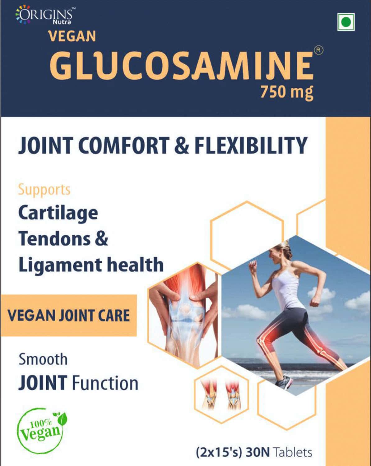 Buy ORIGINS NUTRA VEGAN GLUCOSAMINE COMPLETE JOINT SUPPORT (30 TABLETS ...