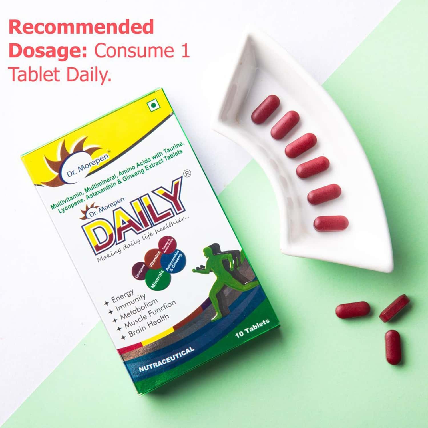 Buy DR. MOREPEN DAILY MULTIVITAMIN TABLETS (10 TABLETS) Online & Get ...