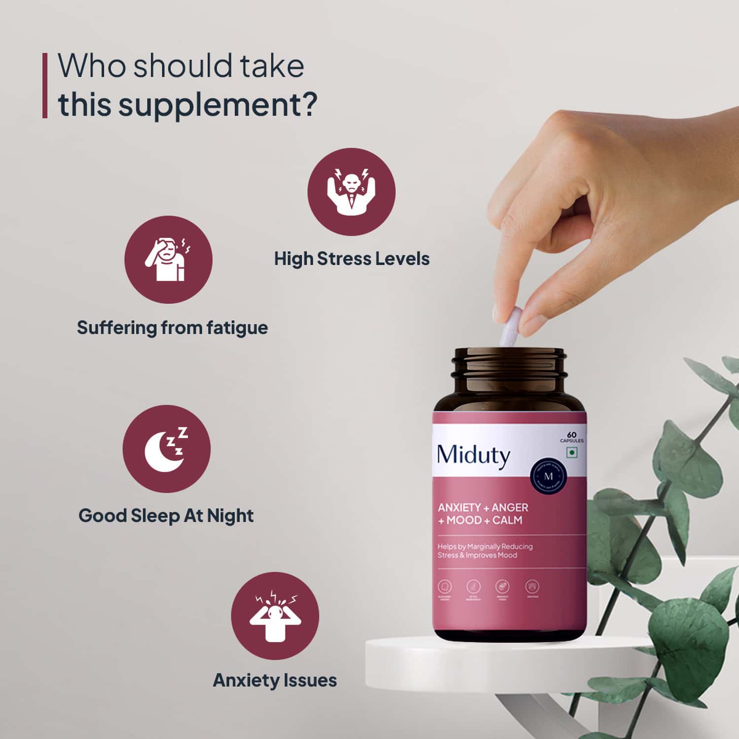 Buy MIDUTY PALAK NOTES ANXIETY ANGER MOOD CALM SUPPLEMENT - HAPPY MOOD ...