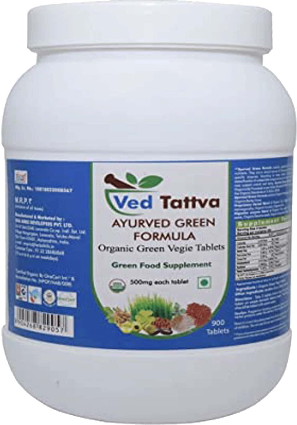 Buy VED TATTVA AYURVEDIC GREEN FORMULA - 900 TABLETS Online & Get Upto ...