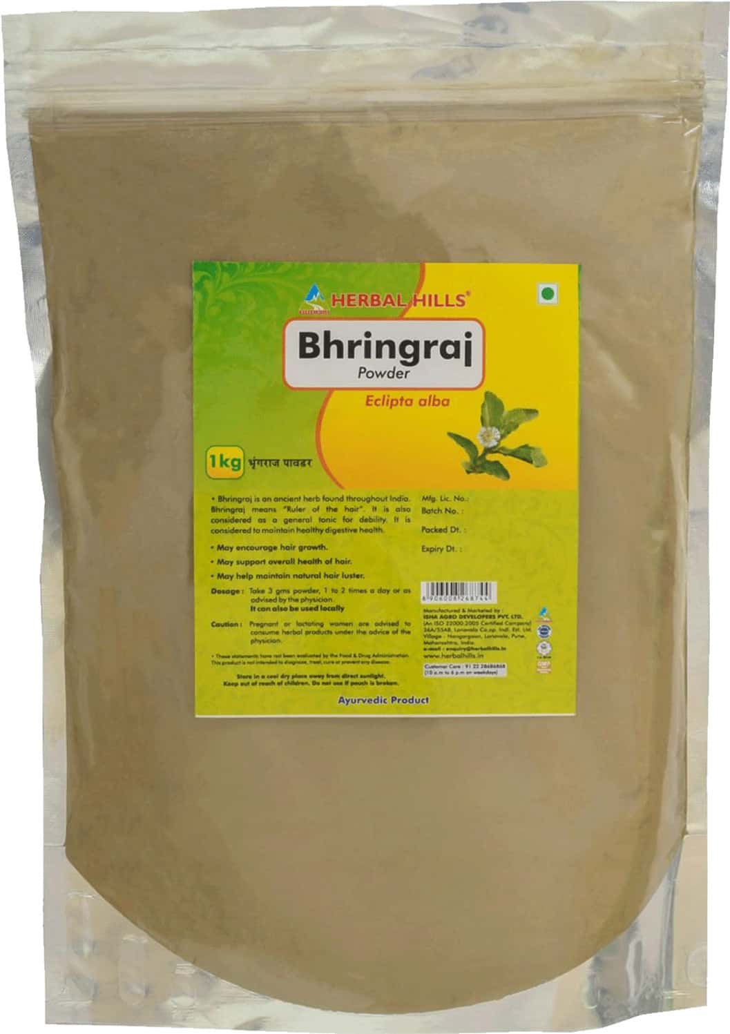 Buy HERBAL HILLS BHRINGRAJ POWDER - 1KG - PACK OF 2 Online & Get Upto ...