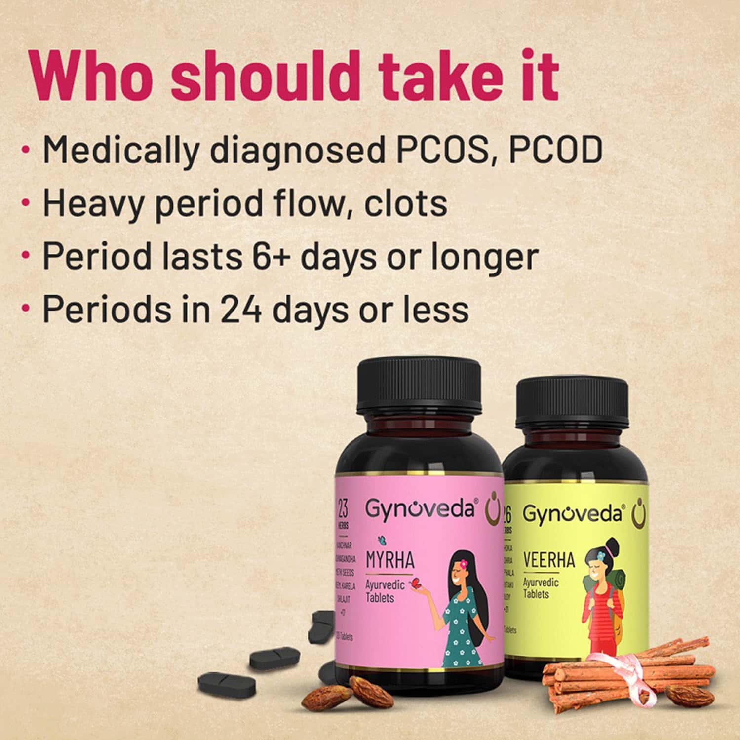Buy GYNOVEDA PCOS PCOD AYURVEDIC MEDICINE FOR HEAVY FLOW, EARLY PERIODS ...