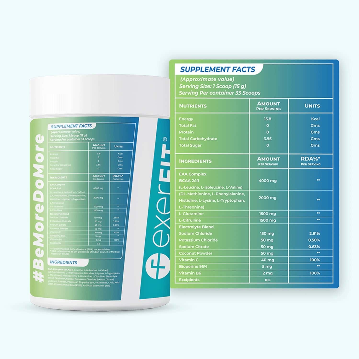 Buy EXERFIT AMINOS COMPLEX BLEND OF BCAA AND EAA (BLUE RASPBERRY)-500G ...