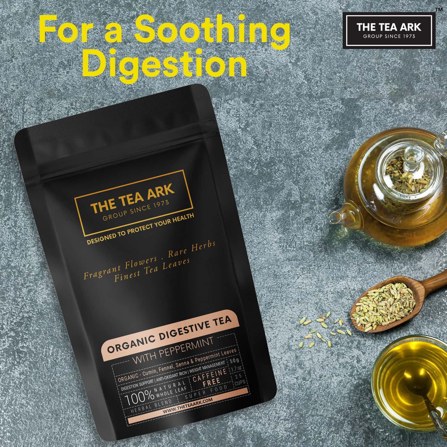 Buy THE TEA ARK DIGESTIVE TEA ORGANIC CUMIN FENNEL SENNA & PEPPERMINT ...