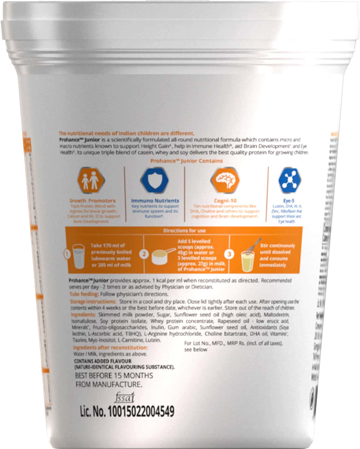 Buy PROHANCE JUNIOR NUTRITION POWDER VANILLA 400G Online & Get Upto 60% ...