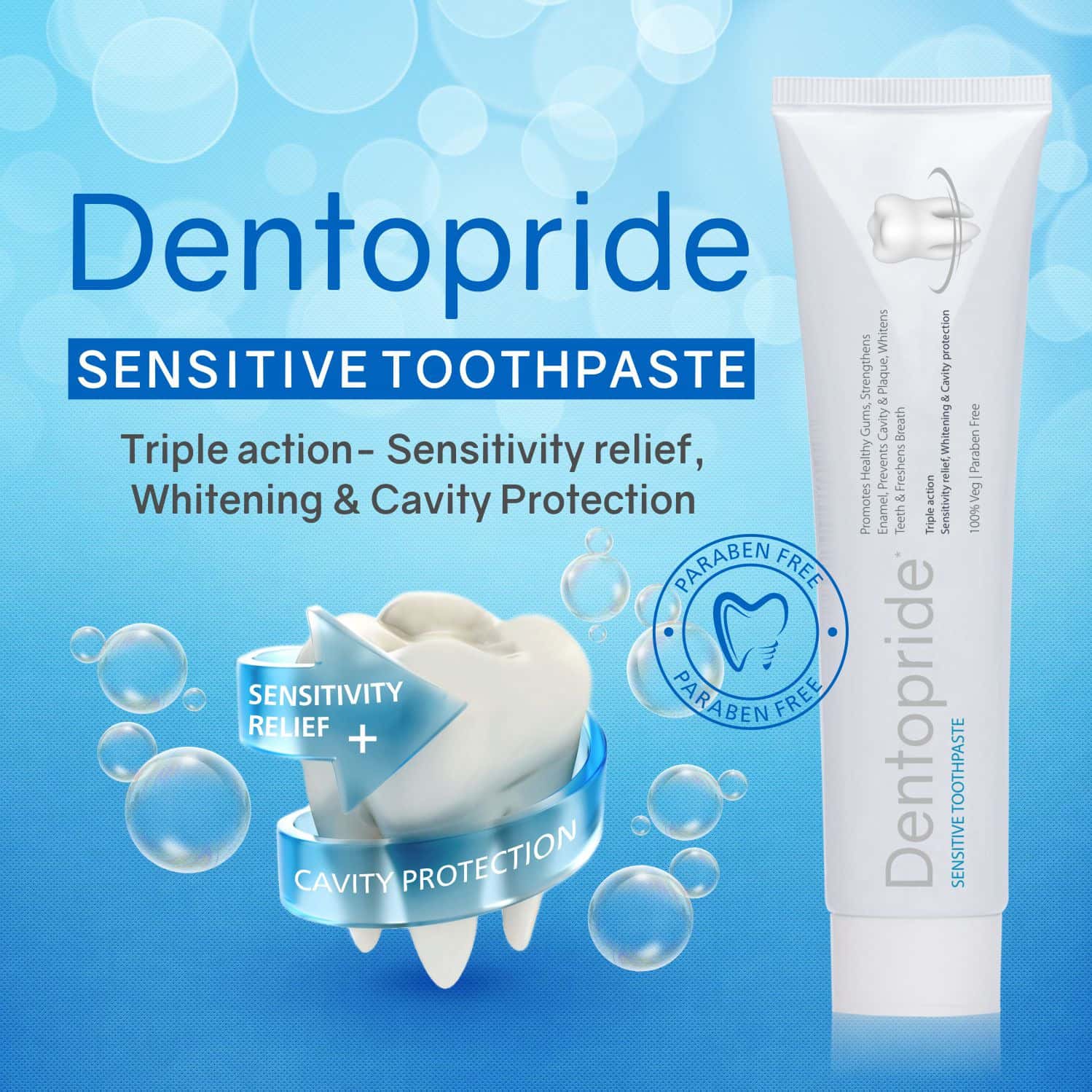 Buy DENTOPRIDE SENSITIVE TOOTHPASTE (100 GM - PACK OF 4) Online & Get ...