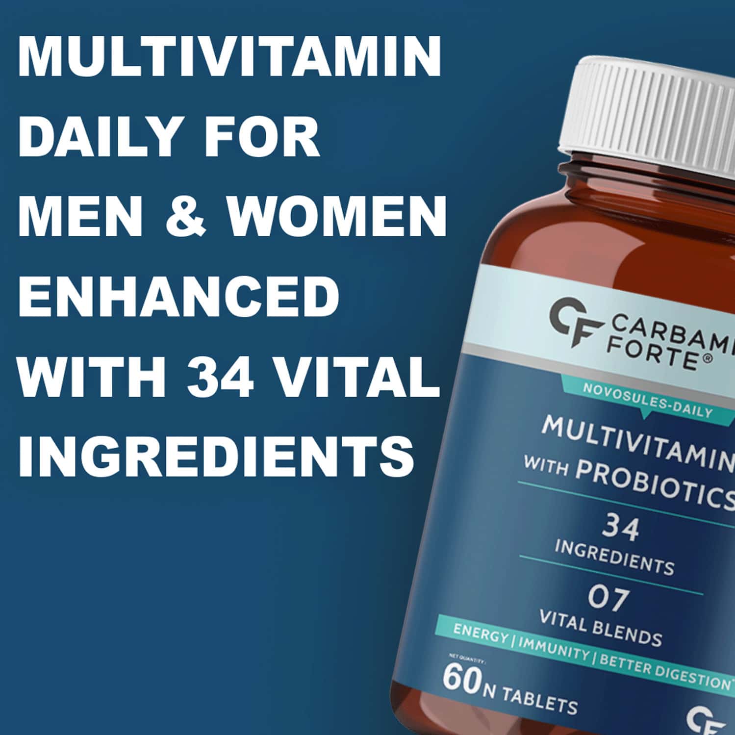 Buy CARBAMIDE FORTE MULTIVITAMIN WITH PROBIOTICS 34 INGREDIENTS -60 ...
