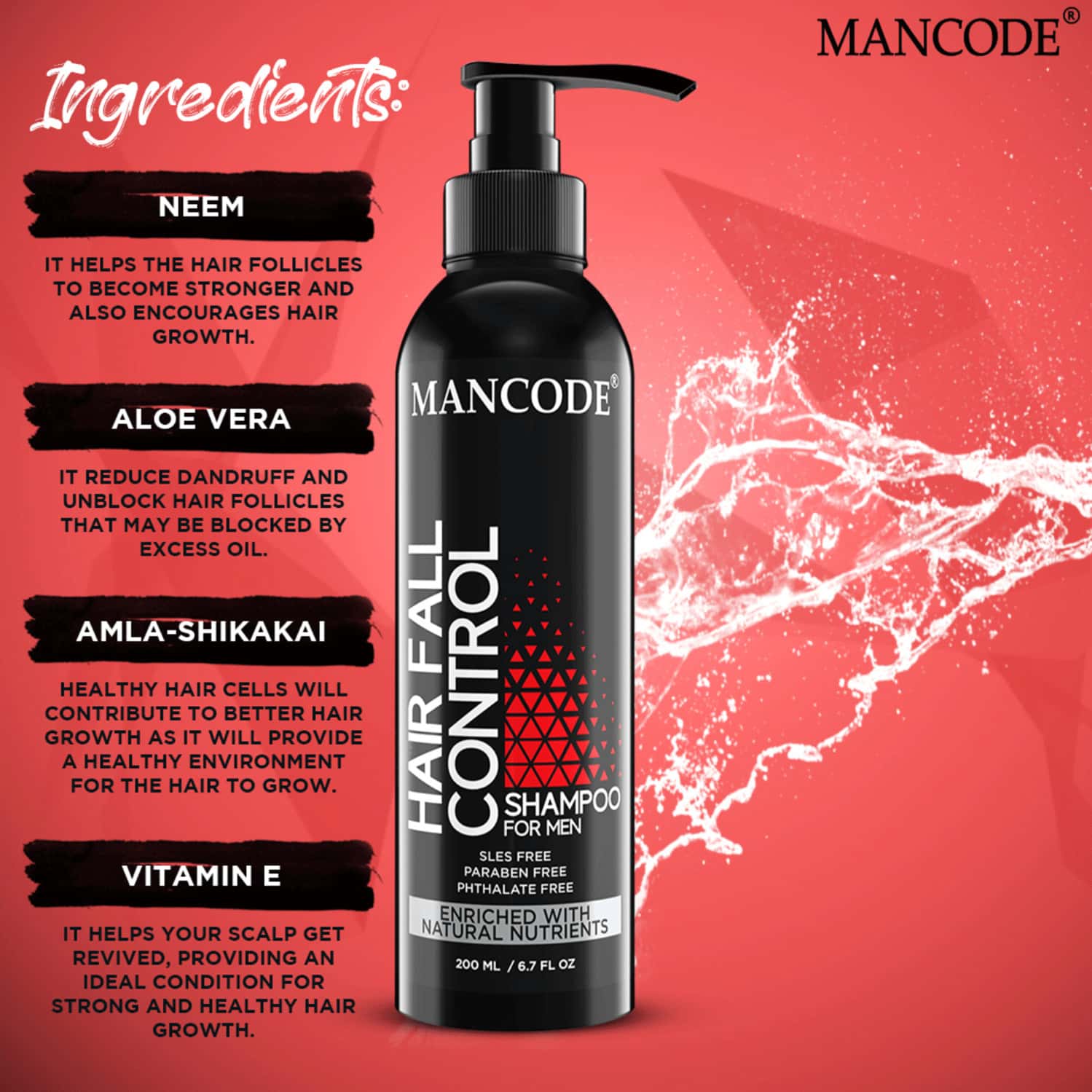 Buy MANCODE HAIR FALL CONTROL SHAMPOO, 200ML Online & Get Upto 60% OFF at PharmEasy
